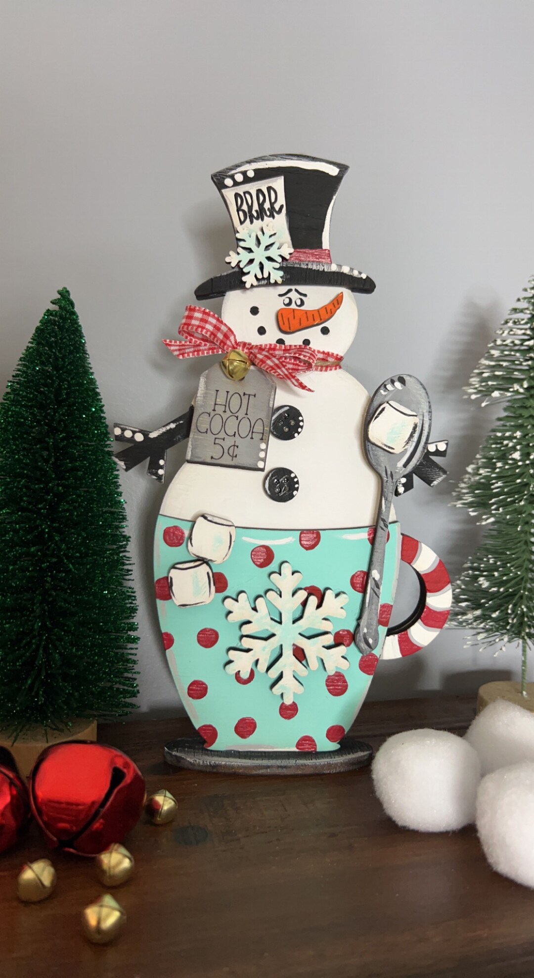 Hot Cocoa Snowman DIY Craft Kit - Etsy