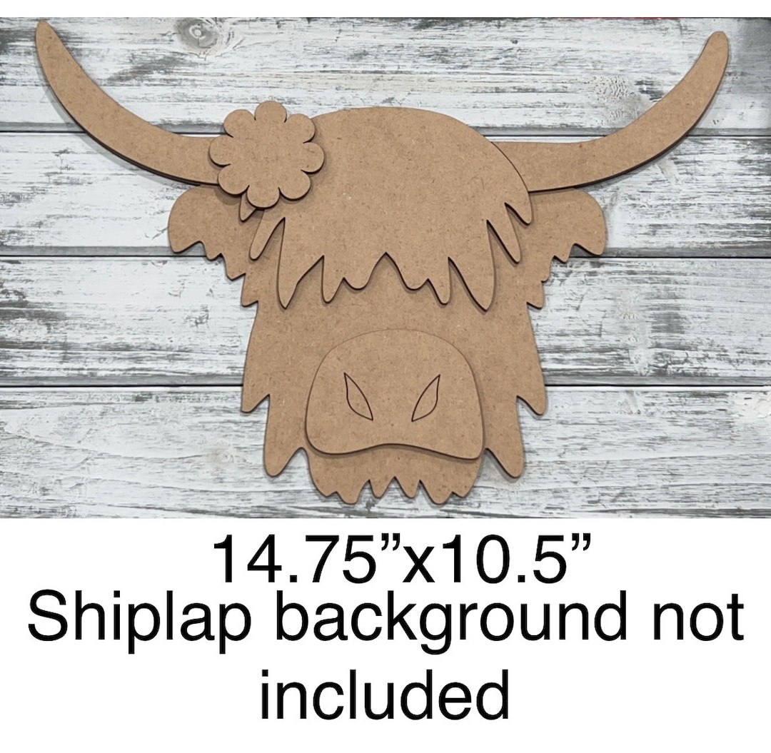 Large Highland Cow DIY Craft Kit Create Your Own Cow Art - Etsy