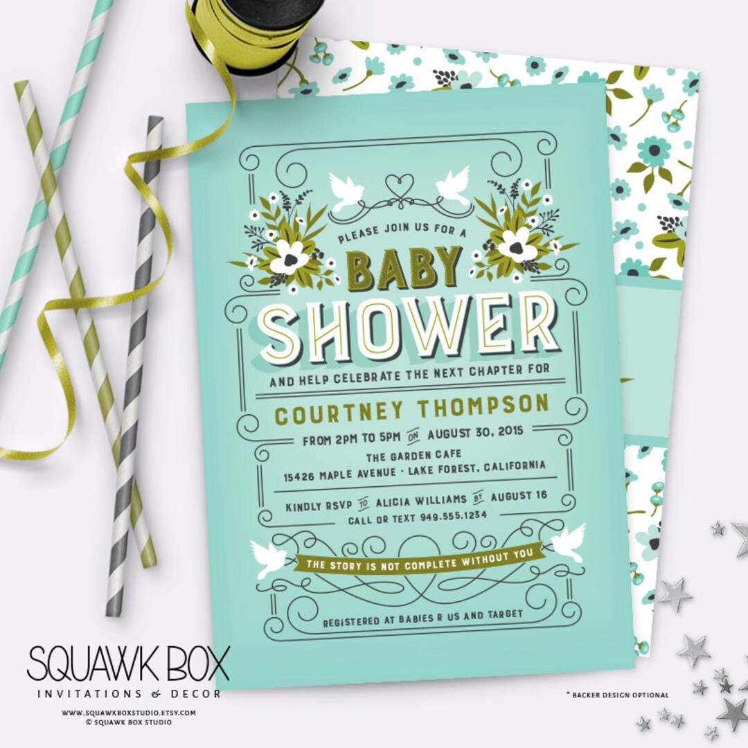 Storybook Baby Shower Invitation – Printable Baby Shower Invitation by ...