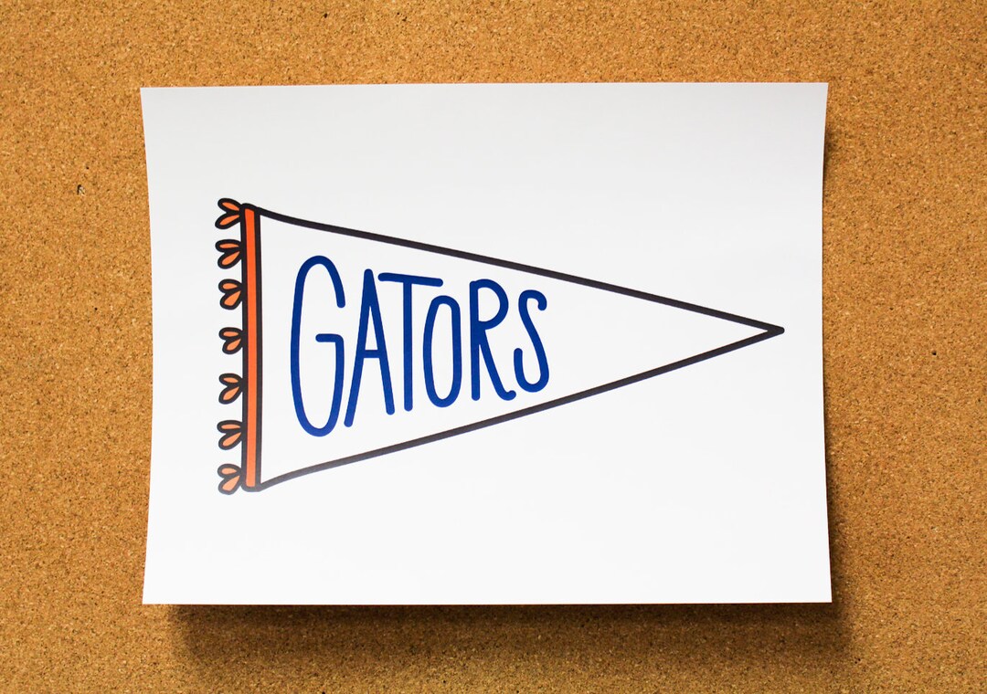 UF Gators University of Florida Pennant Print - Etsy
