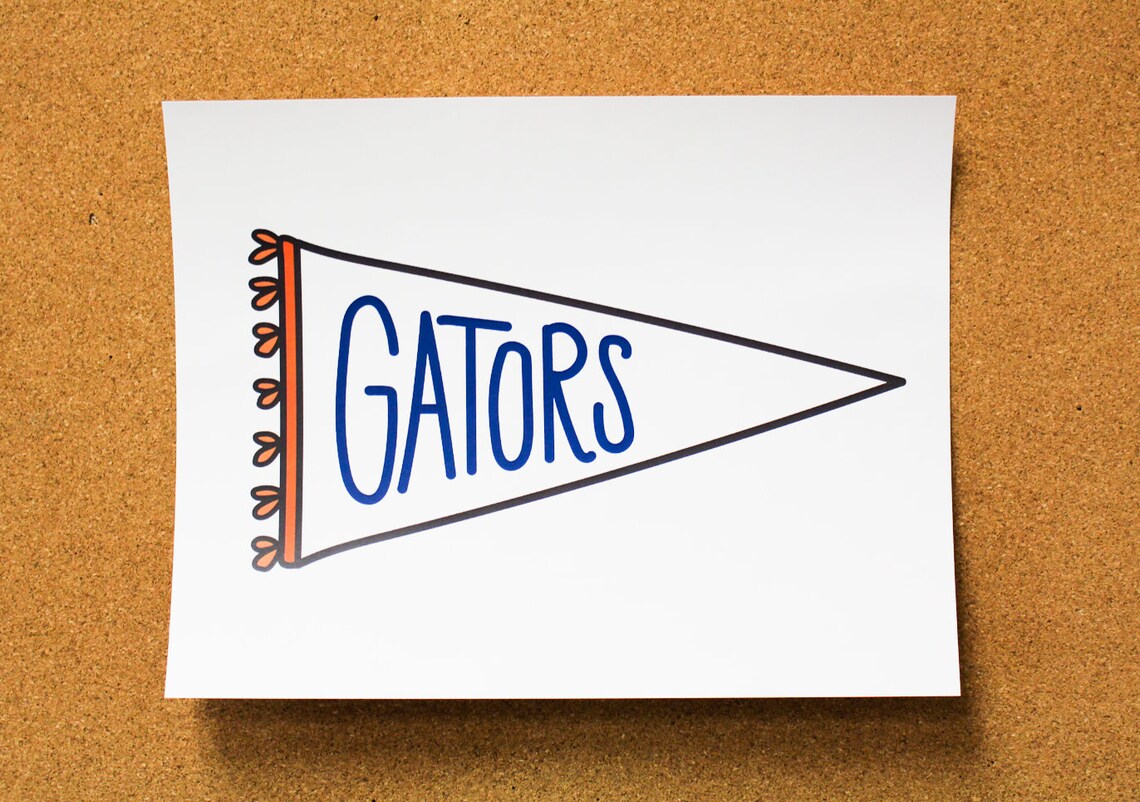 UF Gators University of Florida Pennant Print - Etsy