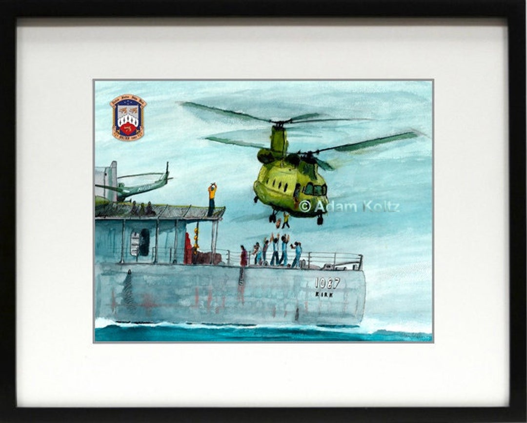 USS Kirk FF-1087 Destroyer Escort Vietnam Evacuation Scene Museum ...