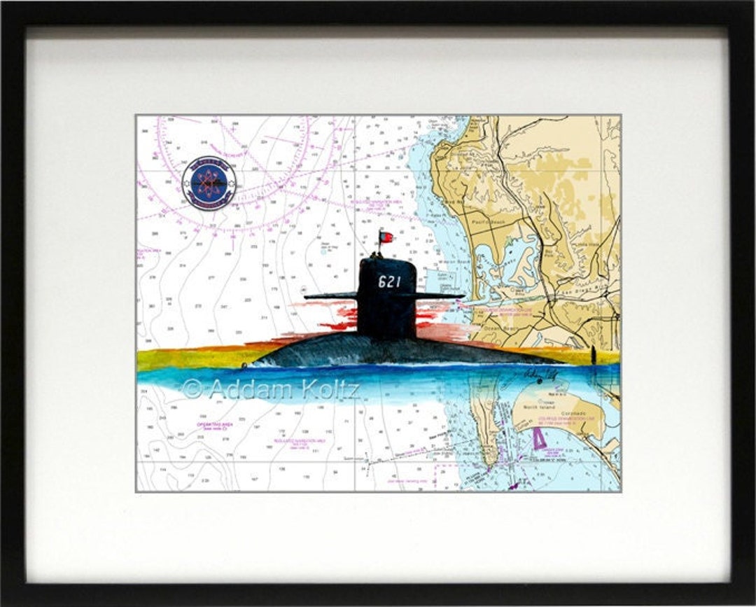 USS Haddock SSN-621 Submarine - Giclée Print on Point Loma (san Diego ...