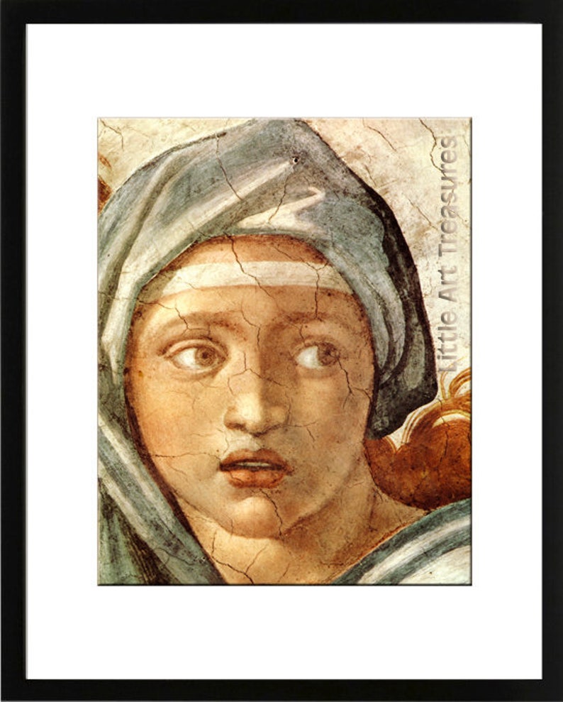 DELPHIC SYBIL on Sistine Chapel by Michelangelo Museum Quality Giclée ...