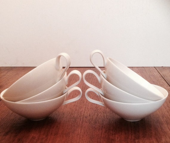 Items similar to Eva Zeisel Museum White Cups Castleton on Etsy