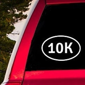 10K marathon sticker decal 10K marathon window sticker 10K | Etsy