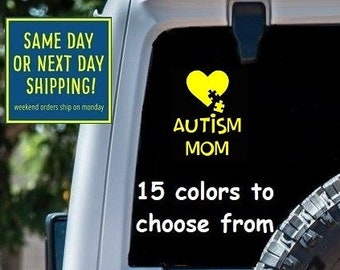 Autism Puzzle Piece Car Decal - Etsy
