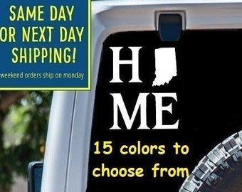 I Love Indiana Custom Vinyl Decal Sticker Choose Your Color - Etsy