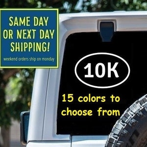 10K MARATHON STICKER DECAL 10K Marathon Car Window Sticker - Etsy