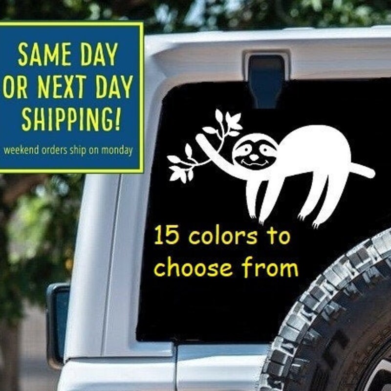 Sloth Decals - Etsy