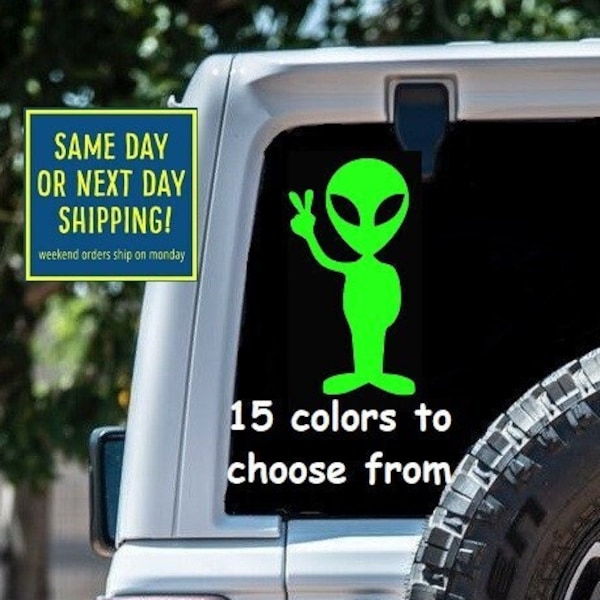 Alien Car Window Decal - Etsy