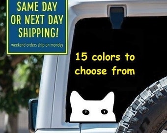 Cat Window Sticker - Etsy
