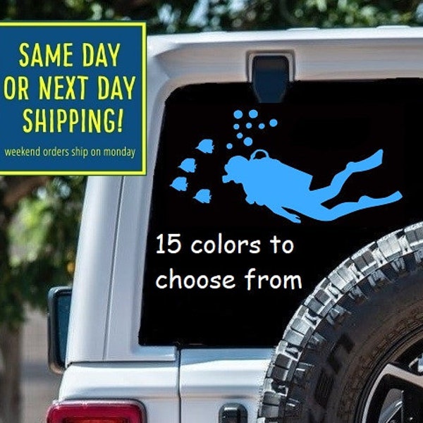 Scuba Diver Decals - Etsy
