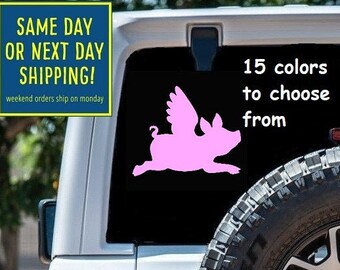 Cute Pig Vinyl Decal - Etsy