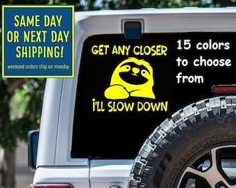 Slow Down Car Decal - Etsy