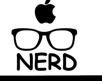 Nerd Glasses Decal | Etsy