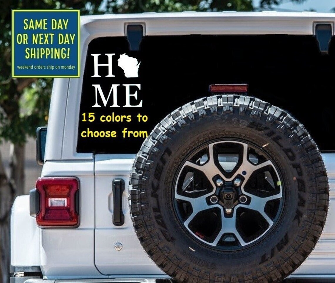 WISCONSIN HOME Car Window STICKER Decal Wisconsin Home Laptop - Etsy