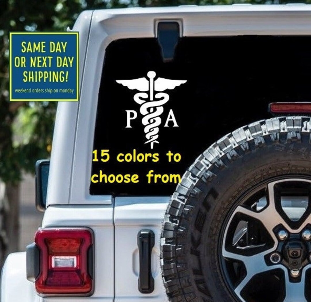 PHYSICIANS ASSISTANT PA Sticker Decal Car Window Laptop MacBook Tablet ...