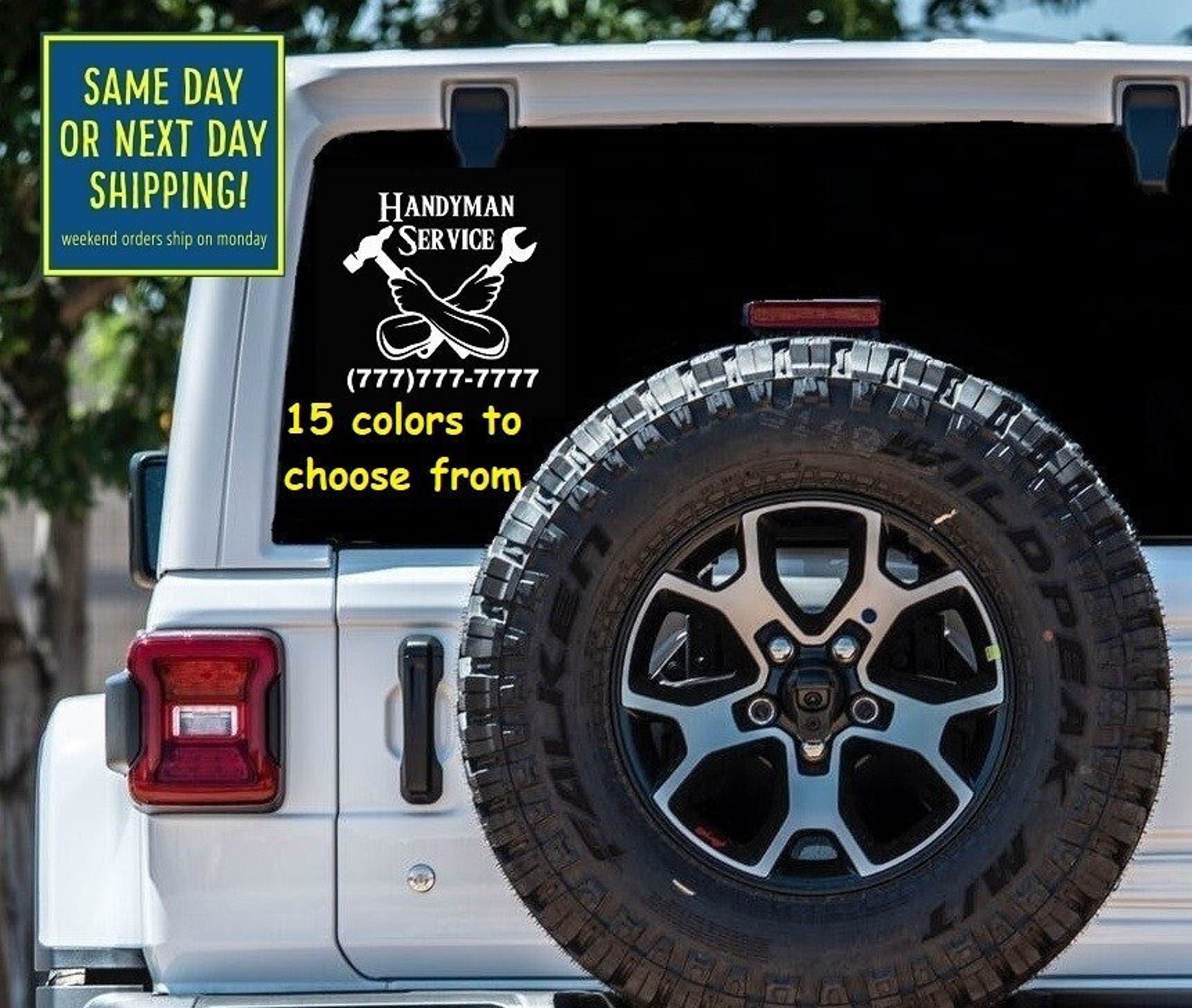 CUSTOM HANDYMAN SERVICE Sticker Decal Car Window MacBook iPad Laptop ...