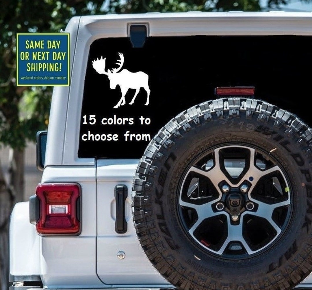 MOOSE STICKER DECAL Car Window MacBook Laptop Tablet iPad Water Bottle ...