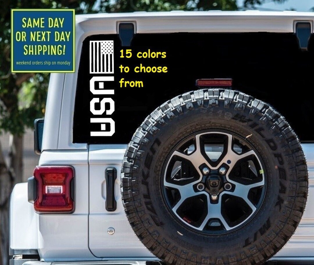 USA AMERICAN FLAG Vertical or Horizontal Sticker Decal Car Window ...