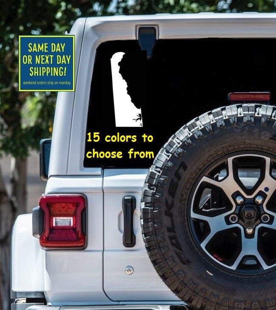 State of DELAWARE STICKER DECAL 10 Sizes Car Window MacBook Laptop ...