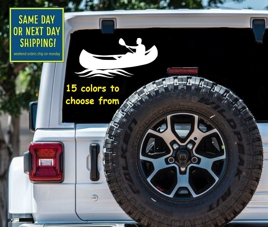 MALE CANOEING Sticker Decal Car Window MacBook iPad Laptop Water Bottle ...