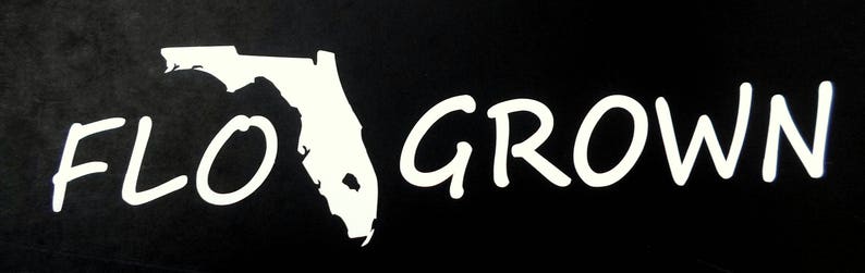 Flo Grown Car Decal / Florida Flo Grown Window Decal / Flo | Etsy