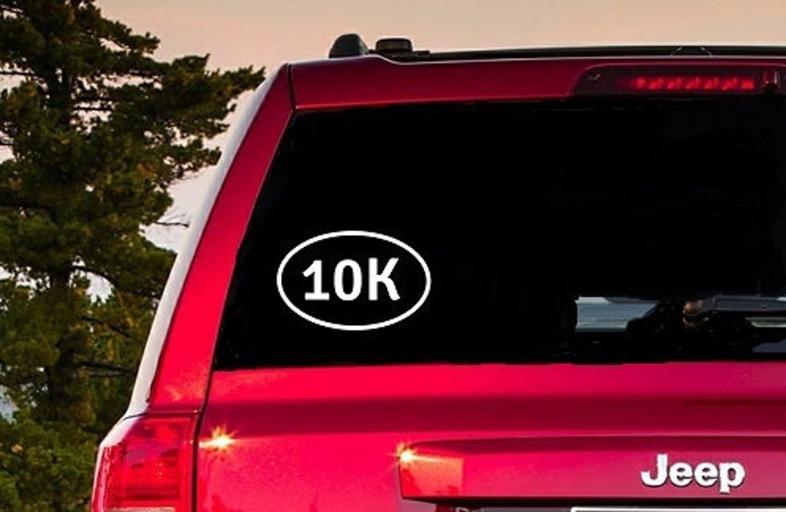 10K marathon sticker decal 10K marathon window sticker 10K | Etsy