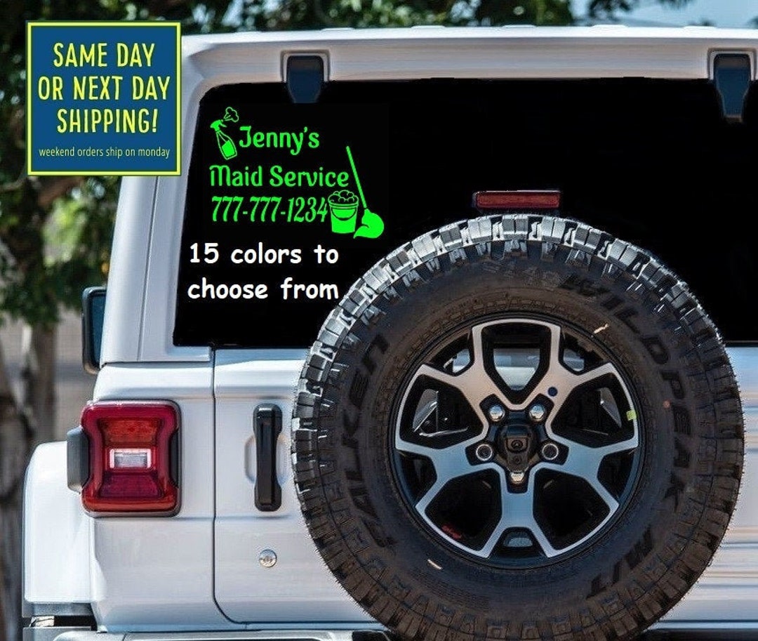 CUSTOM MAID Housekeeping SERVICE Sticker Decal Car Window MacBook iPad ...