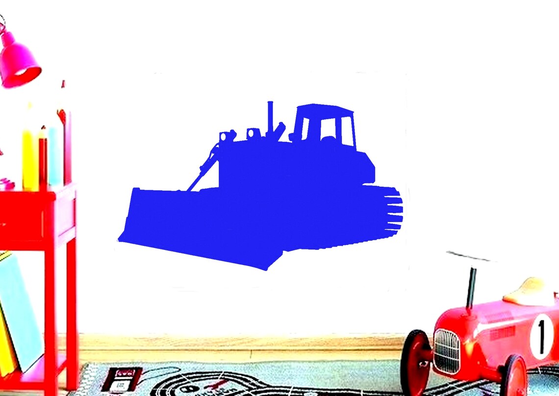 Bulldozer decal Bulldozer sticker Bulldozer window sticker | Etsy