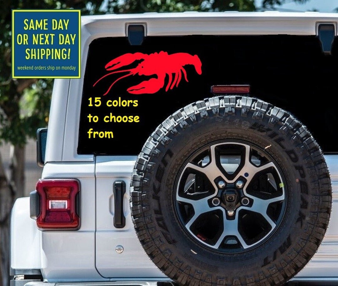 CRAWFISH STICKER DECAL Car Window MacBook iPad Laptop Water Bottle ...