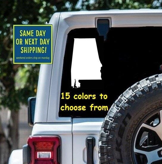 ALABAMA STICKER DECAL Car Window MacBook Laptop Tablet iPad Water ...