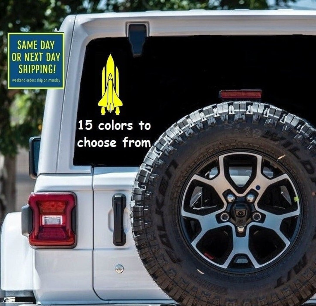 SPACE SHUTTLE Spaceship Car Window STICKER Decal Space Shuttle ...