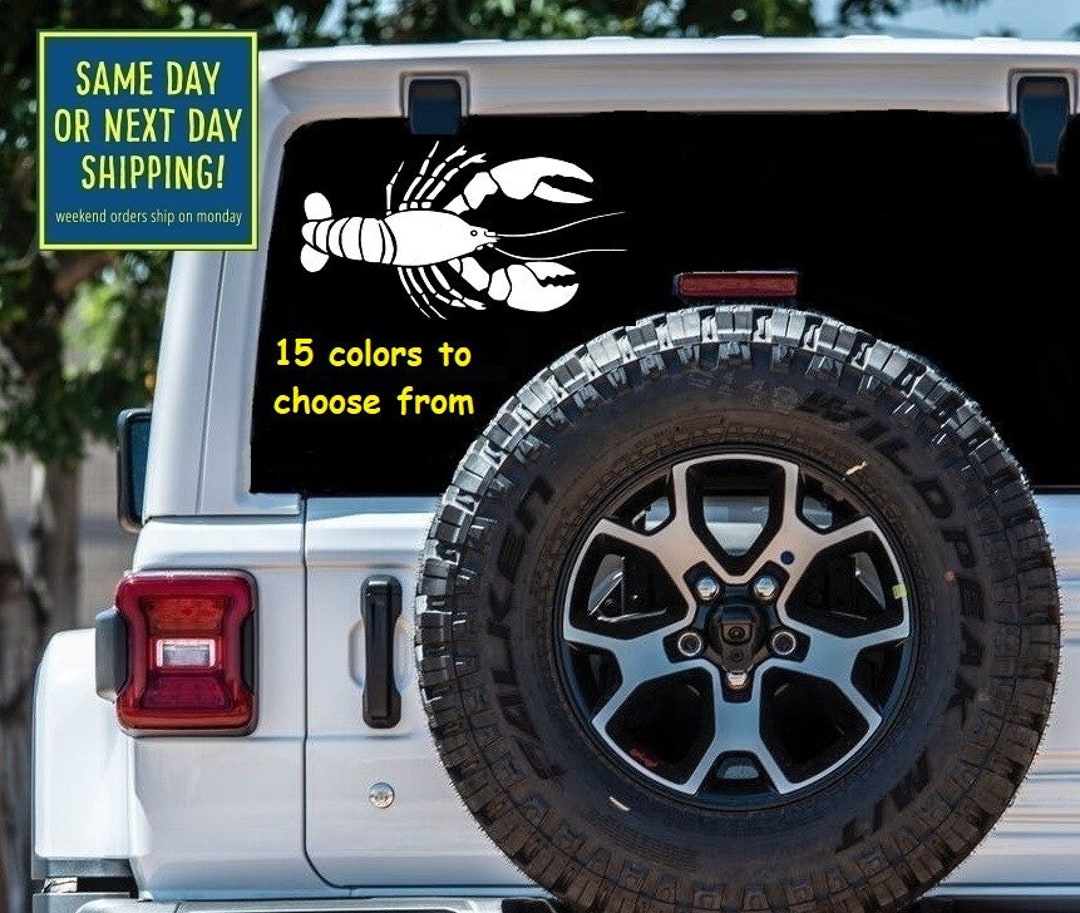 CRAWFISH DECAL STICKER Car Window MacBook iPad Laptop Water Bottle ...