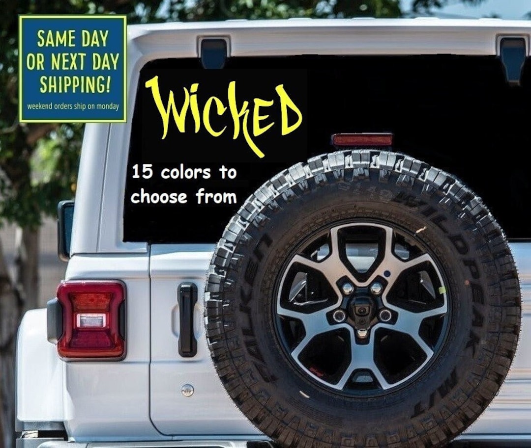 WICKED STICKER DECAL Car Window Laptop iPad MacBook Tablet Wall Water ...