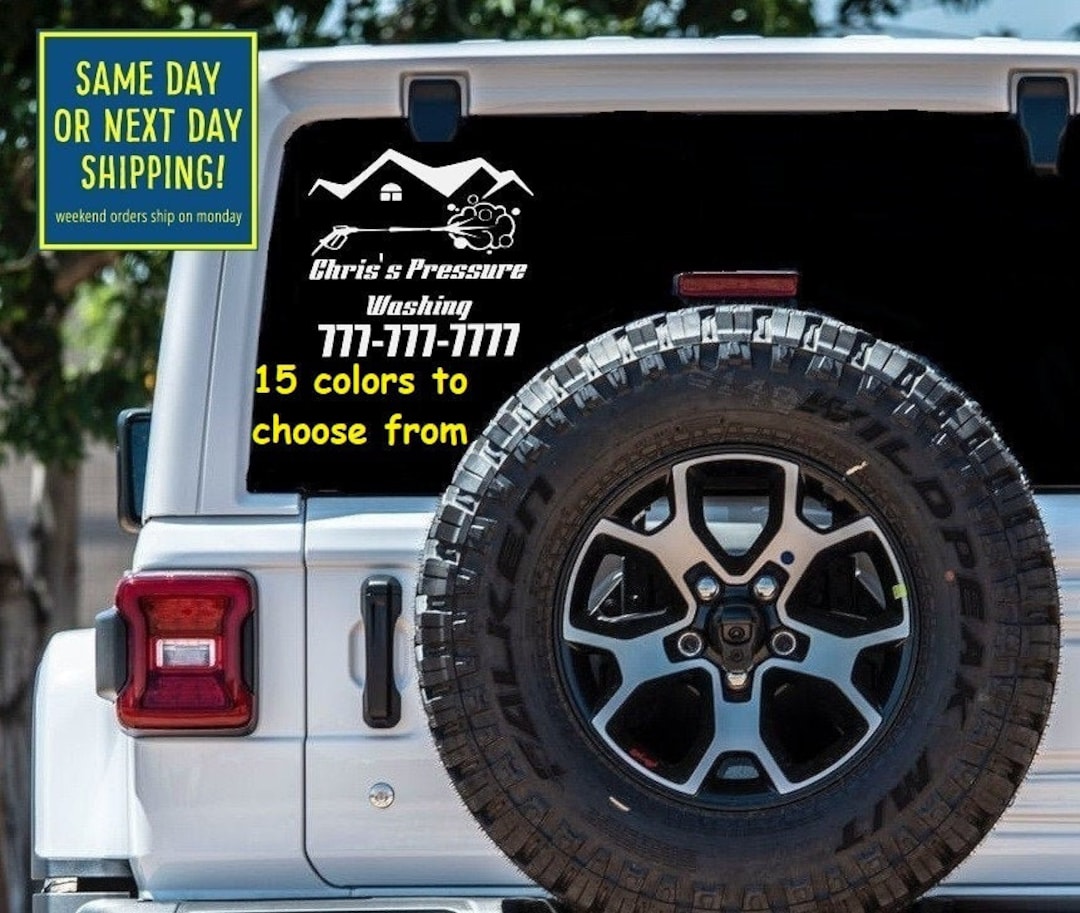 CUSTOM PRESSURE Power WASHING Sticker Decal Car Window MacBook iPad ...