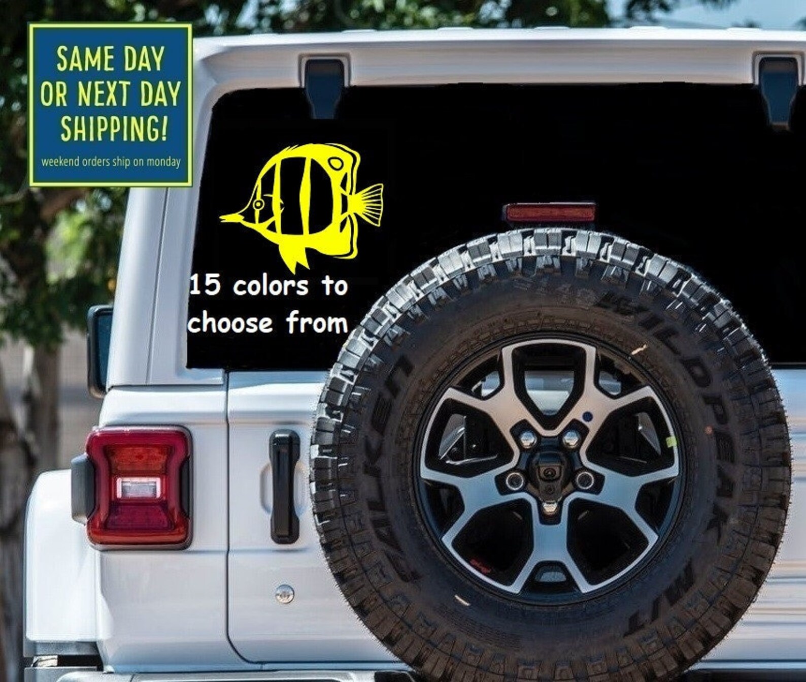 Tropical BUTTERFLY FISH Car Window STICKER Decal Butterfly - Etsy