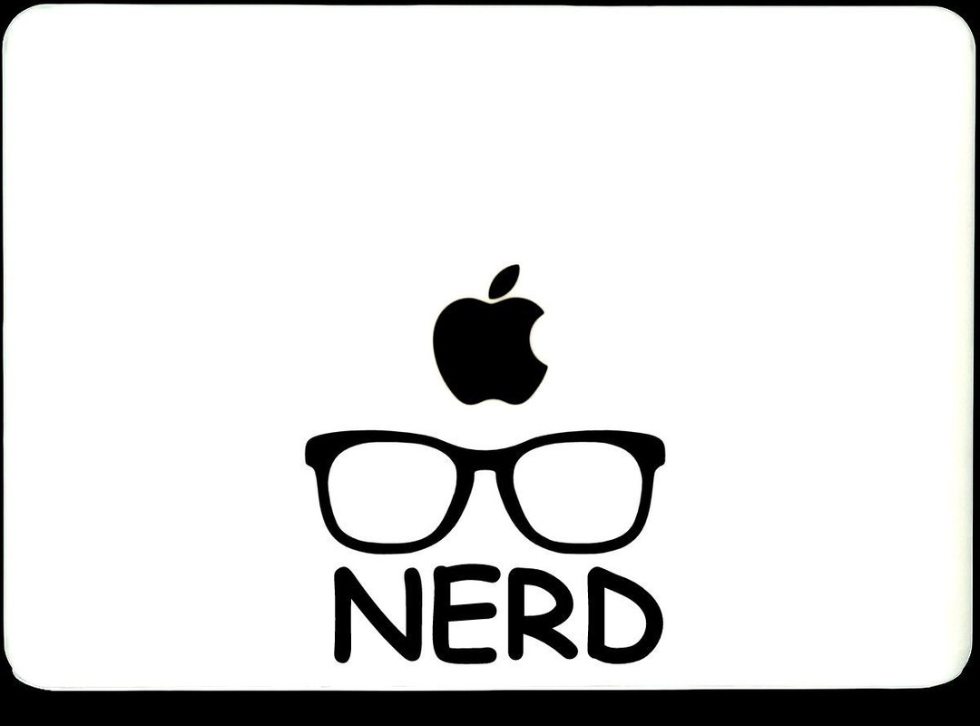 NERD GLASSES STICKER Decal Car Window MacBook Laptop Tablet iPad Water ...