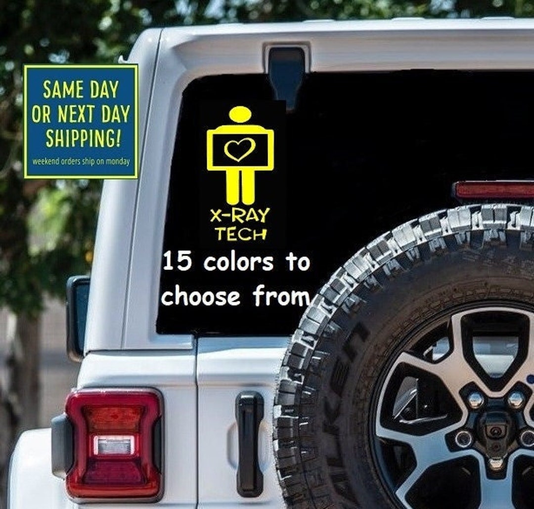 X RAY TECH Sticker Decal Car Window MacBook iPad Laptop Water Bottle ...
