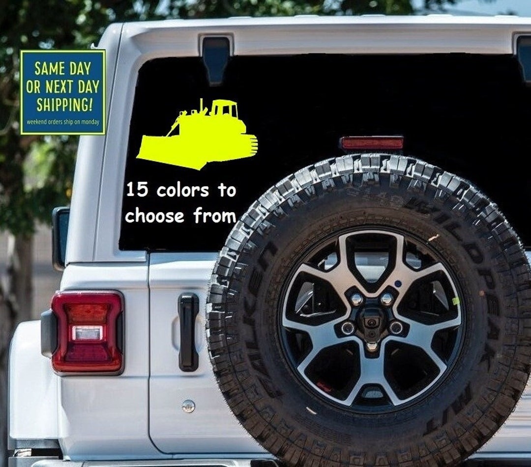 BULLDOZER STICKER DECAL Car Window MacBook iPad Laptop Water Bottle ...