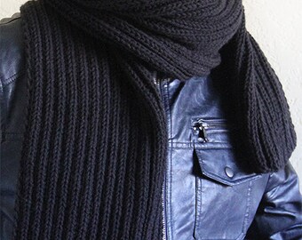 Extra Long Mens Scarf. Made to Order. Hand Knitted Winter | Etsy