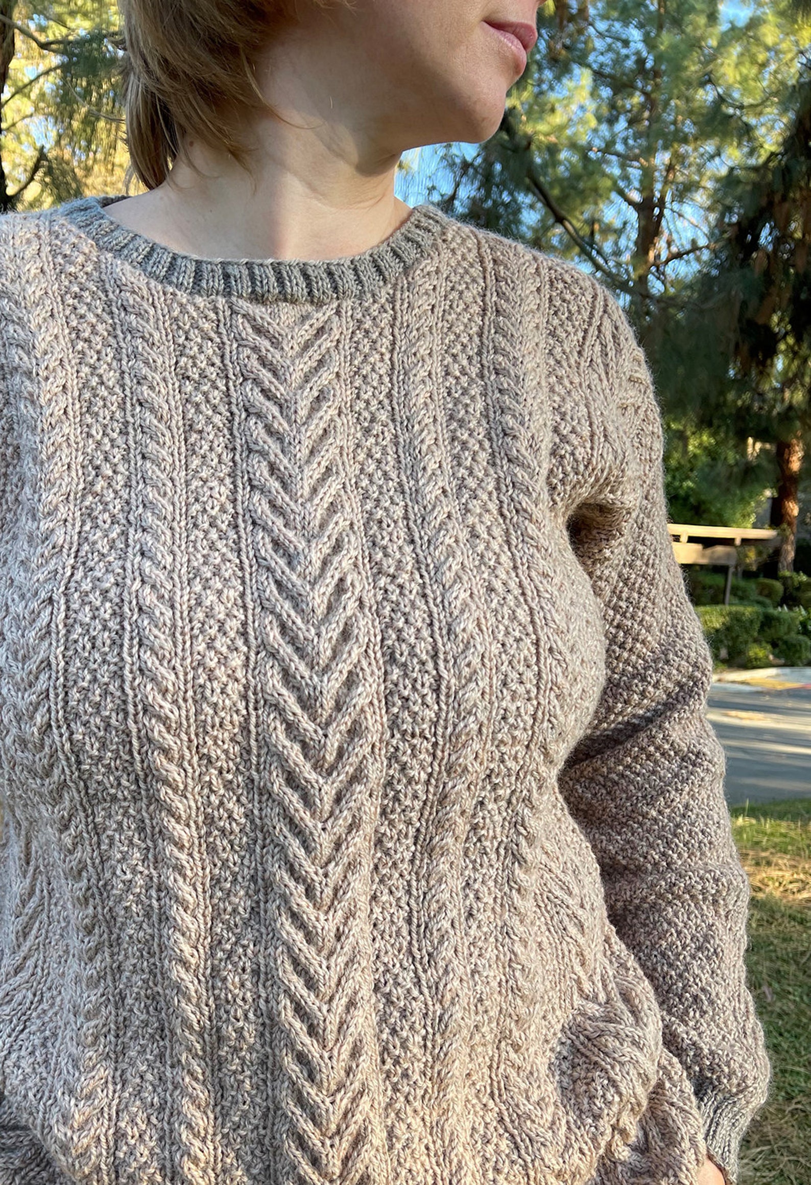 Hand Knitted Wool Winter Sweater, Cable Sweater, Women Winter Sweater ...
