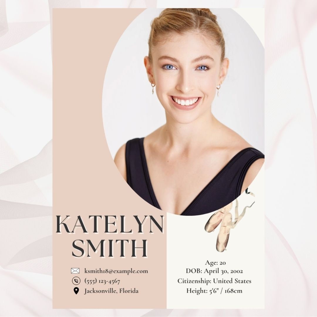 Ballet Dancer Resume + Complete Audition Material Pack - Etsy