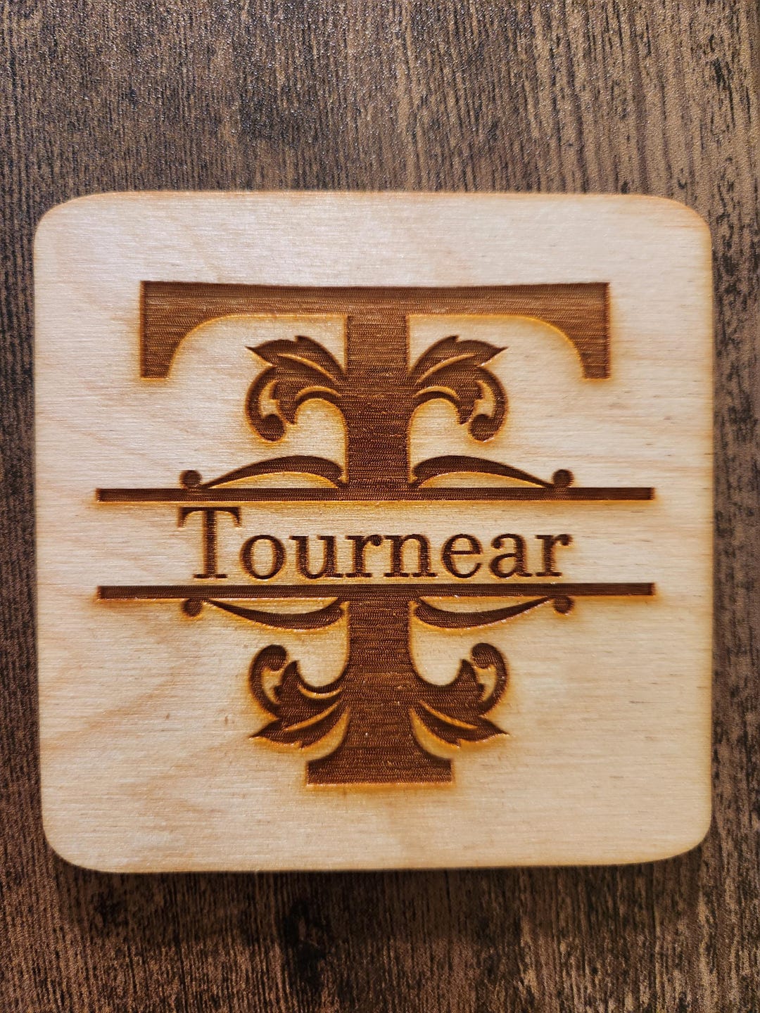 Personalized Laser Engraved Wood Coasters. Set of 4 - Etsy
