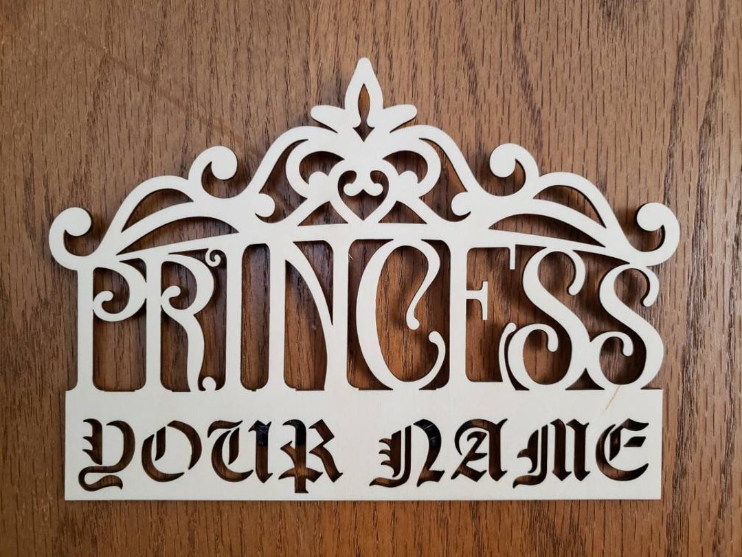 Personalized Wood Princess Wall Sign Bedroom Door Sign - Etsy