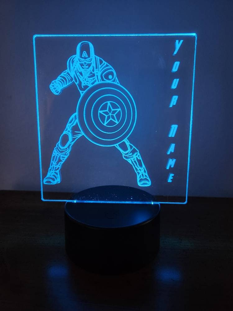Personalized Superhero LED Lamp/night Light / Nursery Light - Etsy