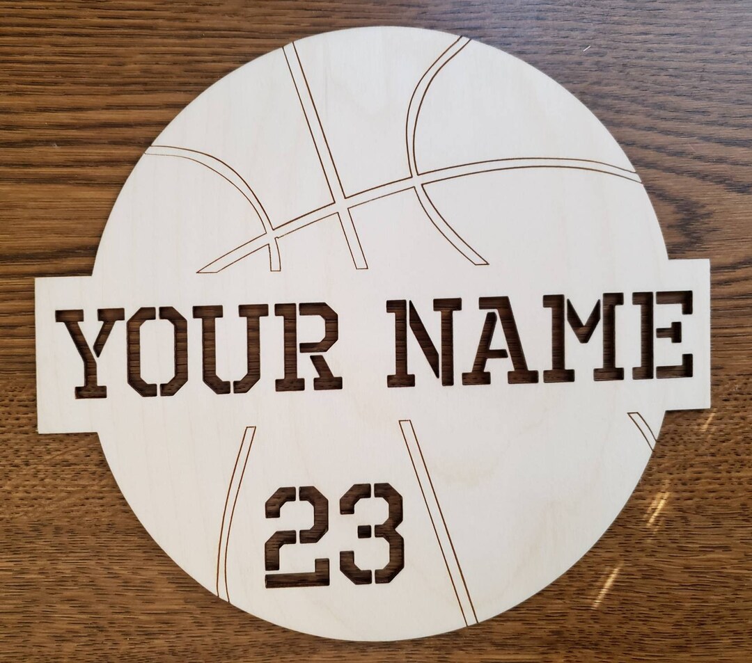 Personalized Wood Basketball Wall Sign Bedroom Door Sign - Etsy