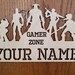 Personalized Wood Gamer Zone Wall Sign Bedroom Door Sign - Etsy