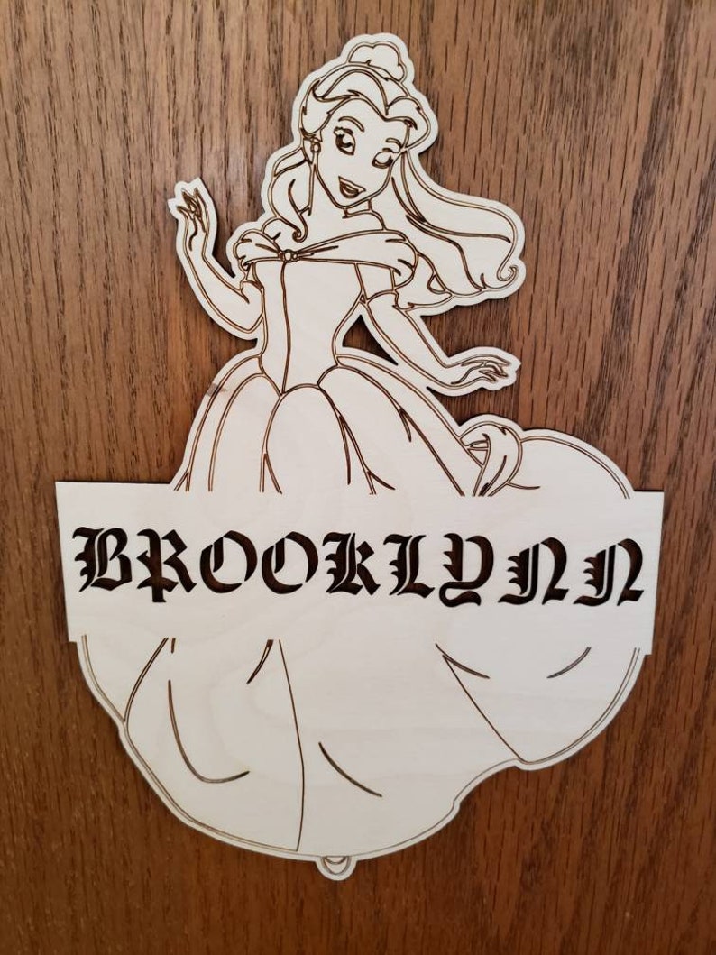 Personalized Wood Princess Wall Sign Bedroom Door Sign - Etsy